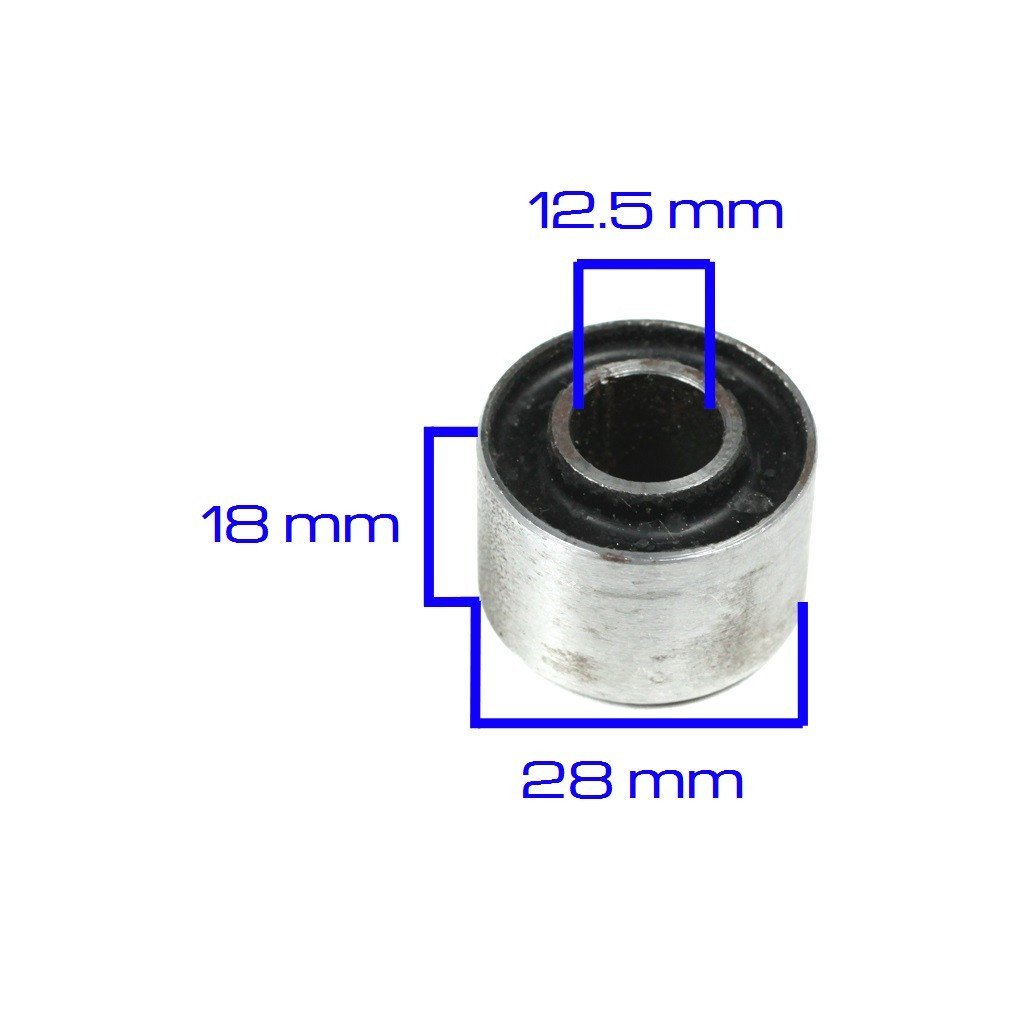 Encased Rubber Bushing - 12.5mm ID x 28mm OD x 20mm L - Version 5 ...